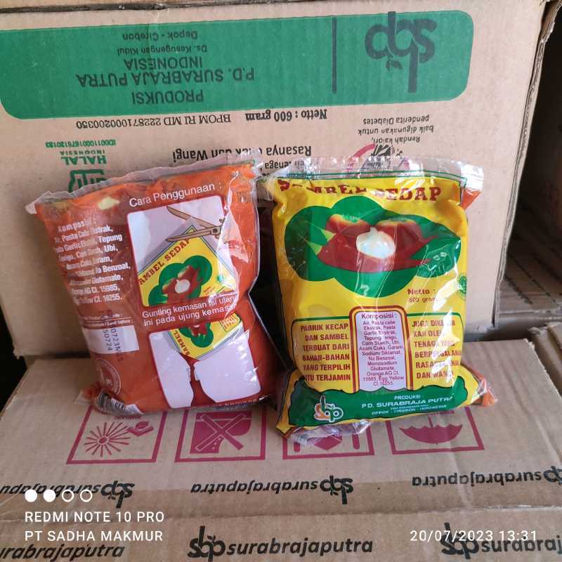 Promo Saos Sambal Sedap Sbp Surabraja 600ml Diskon 5% Di Seller Dwi ...