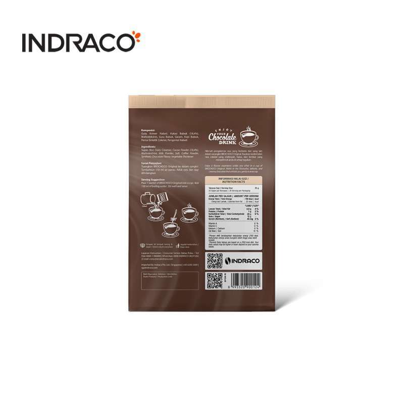 Jual Brochoco Original P20 Chocolate Drink / Minuman Coklat (20 Sachets X 25g) Di Seller Indraco ...