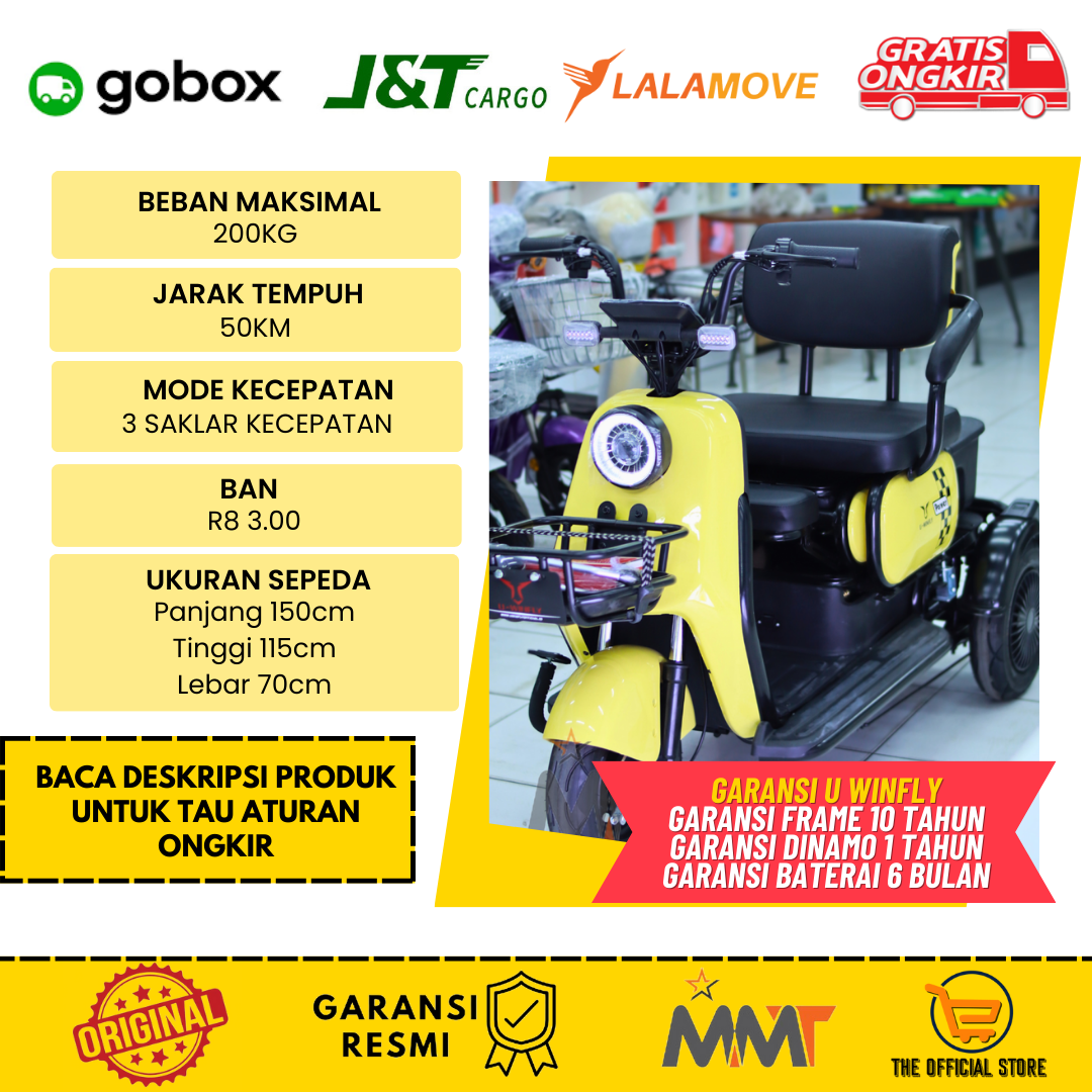 Promo SEPEDA LISTRIK UWINFLY MALEO GARANSI RESMI Diskon 11% di Seller ...
