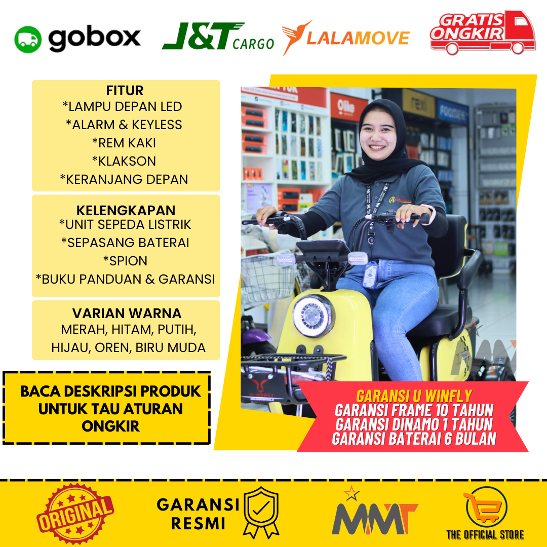 Promo SEPEDA LISTRIK UWINFLY MALEO GARANSI RESMI Diskon 11% di Seller ...