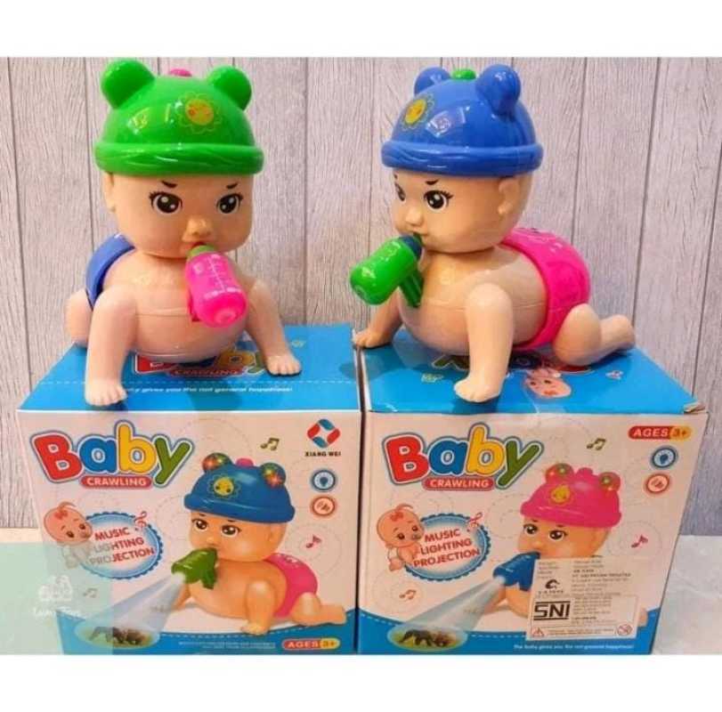 Promo Mainan Edukasi Anak Mainan Baby Crawling Plus Senter Proyektor ...