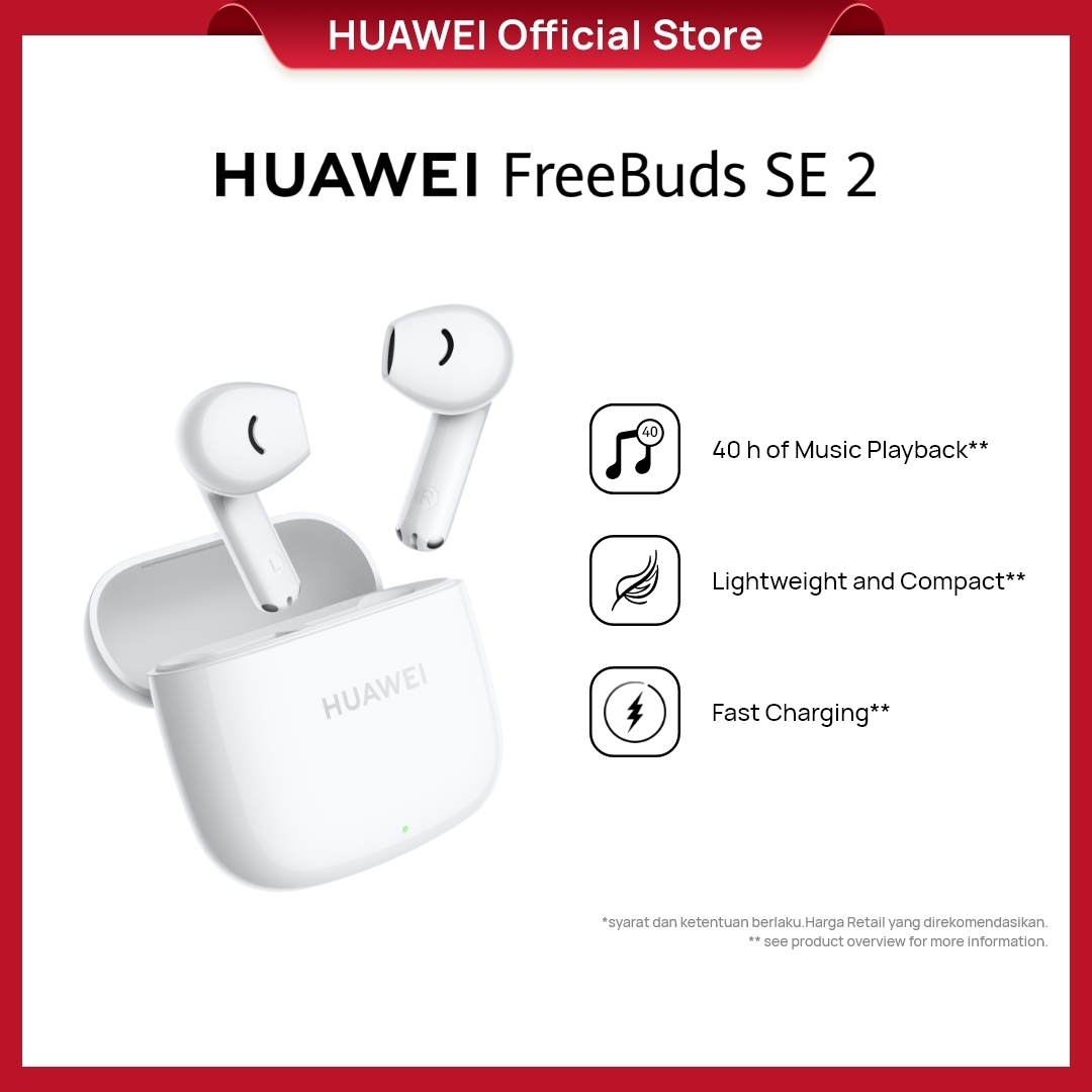 Promo Huawei Freebuds Se 2 Wireless Earphone Tws | 40h Battery ...