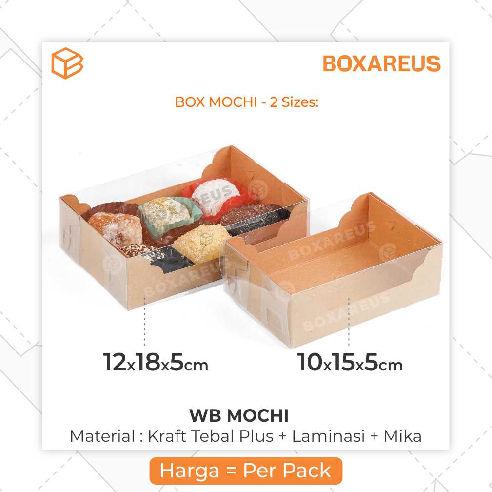 Jual Box Mochi Daifuku Packaging Dus Coklat Kotak Kue Jajanan Pasar ...