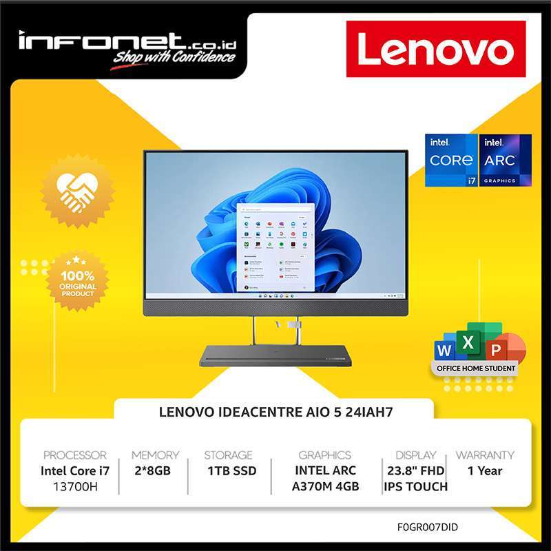 Jual Lenovo Ideacentre Aio I H Gb Tb Fhd Touch W Ohs Di Seller Infonet Store