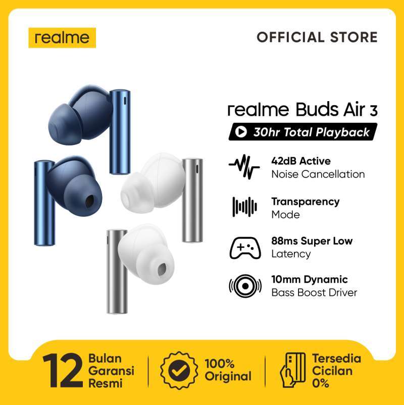 Promo Realme Buds Air 3 [dual Mic Noise Cancellation 42db Tuv Rheinland ...