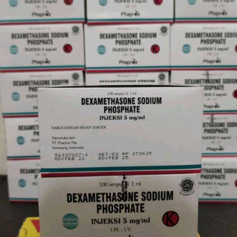 Jual Dexamethasone Sodium Phosphate 5mg Injeksi Per Box Original(resep ...
