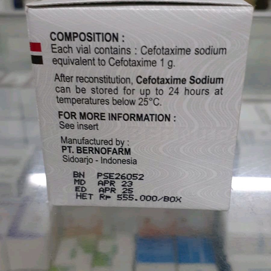 Jual Cefotaxime 1.0g Injeksi Per Box Isi 10 Vial Original Di Seller ...