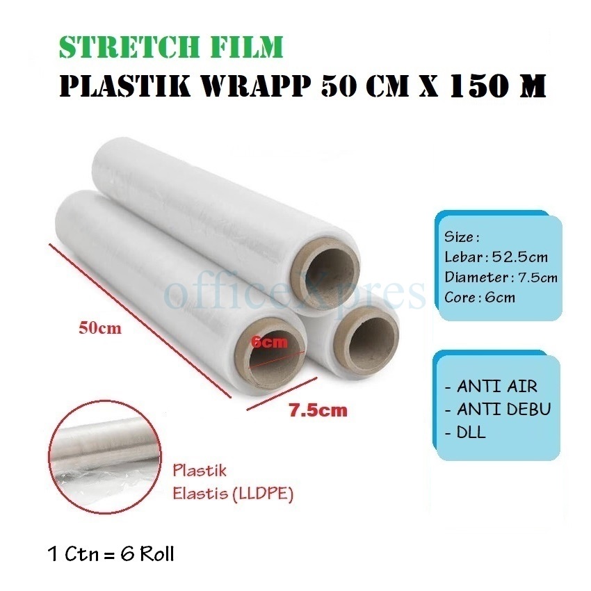Jual Plastik Wrap 50cmx150m / Stretch Film / Plastik Wrapping Barang di ...