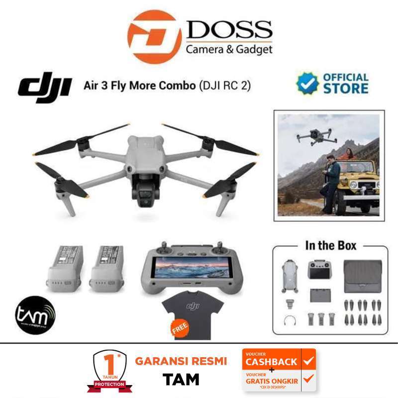 Jual Dji Air 3 Fly More Combo (dji Rc 2) Camera Drone Di Seller Doss ...