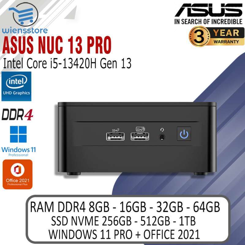 Jual Mini Asus Nuc 13 Pro Intel Core I5-13420h Gen 13 Fullset Windows ...
