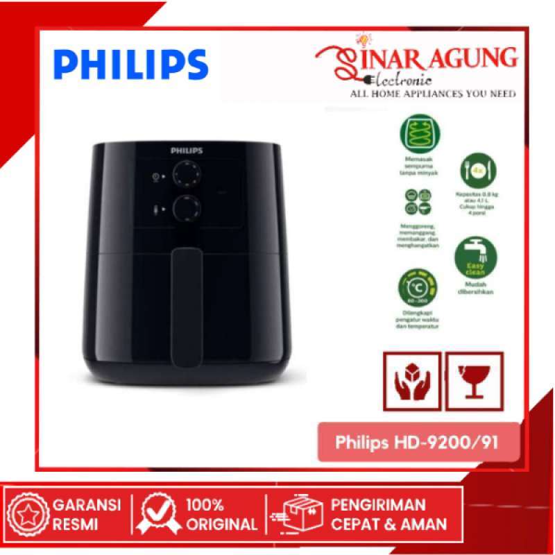 Jual Philips Air Fryer 4.1l Hd9200/91 / Hd9200 Low Watt - Garansi Resmi Di Seller Sinar Agung ...