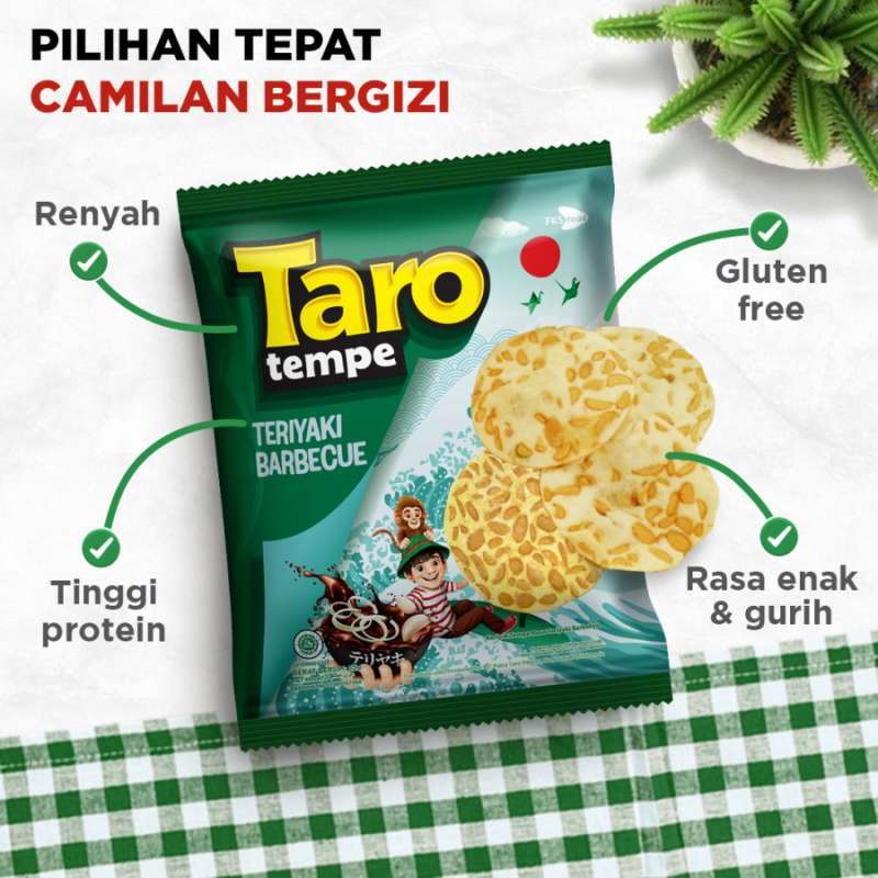 Promo Taro Tempe Teriyaki Barbecue Medium Pack Karton Diskon 12% di ...