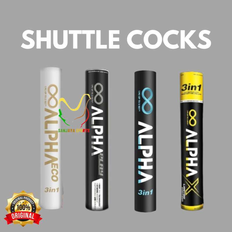 Jual Shuttlecock Alpha Badminton Bulutangkis Alpha Eco 3 In 1 Original ...
