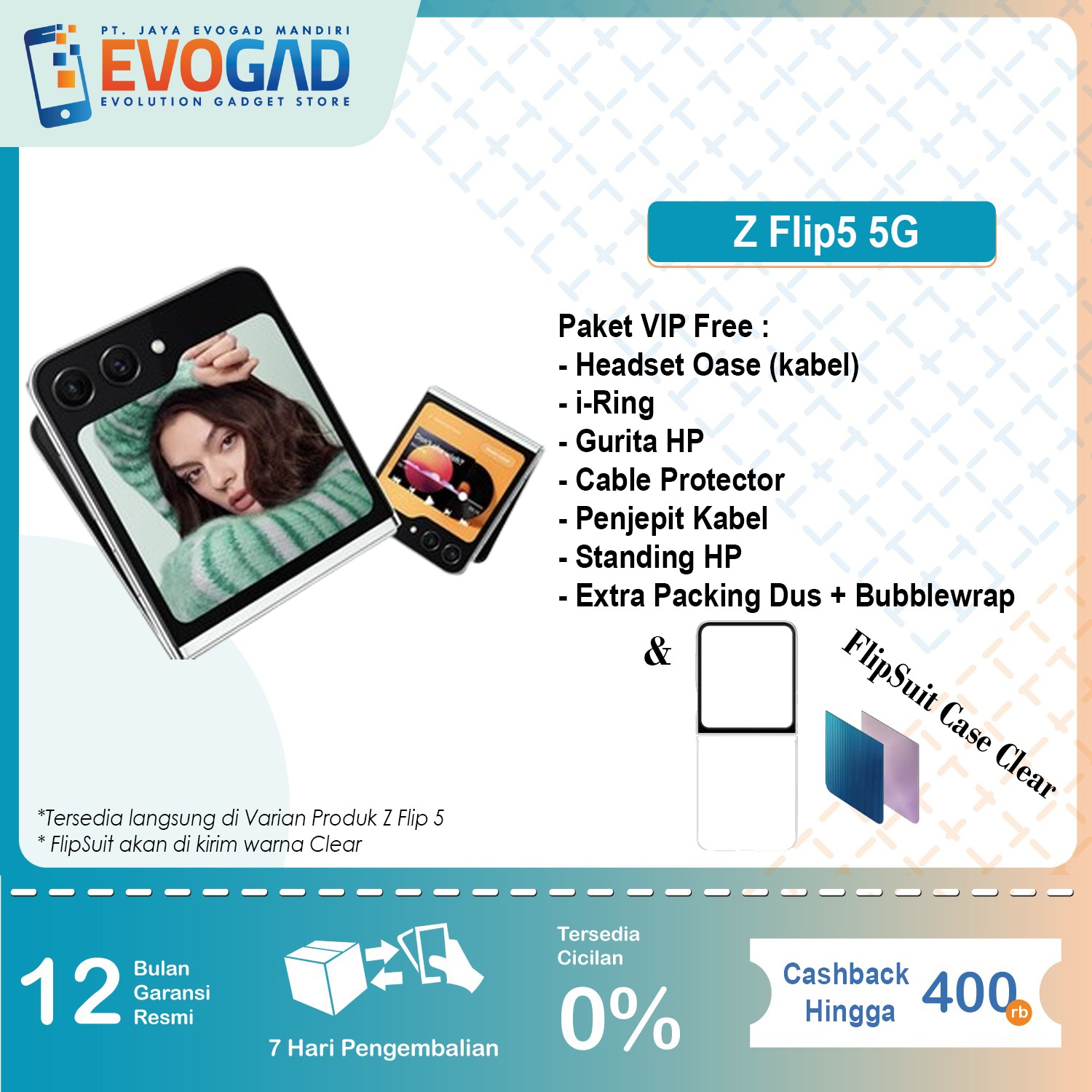 Promo Samsung Galaxy Z Flip5 5G | Z Flip 5 5G Android 13 Garansi Resmi ...