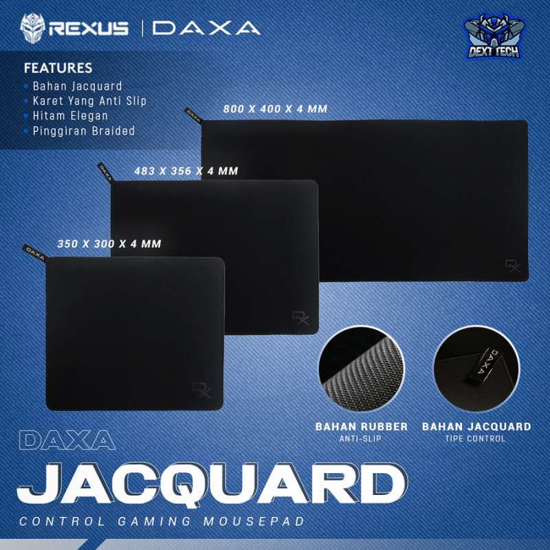 Jual Rexus Daxa Jacquard Control Mousepad Deskmat - MJ03 350x300mm di ...