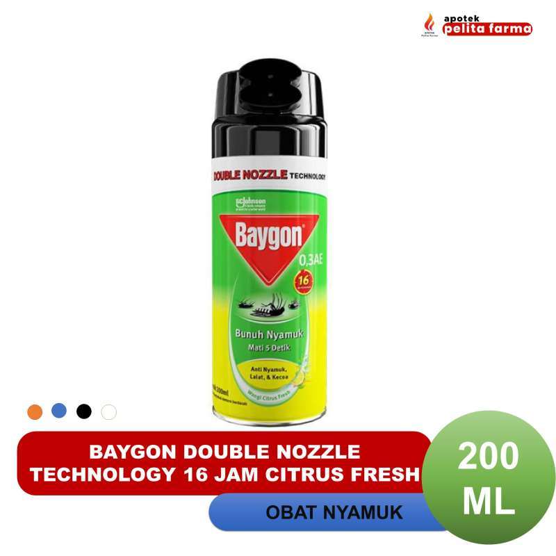 Promo Baygon Double Nozzle Technology 16 Jam Citrus Fresh 200ml Diskon ...