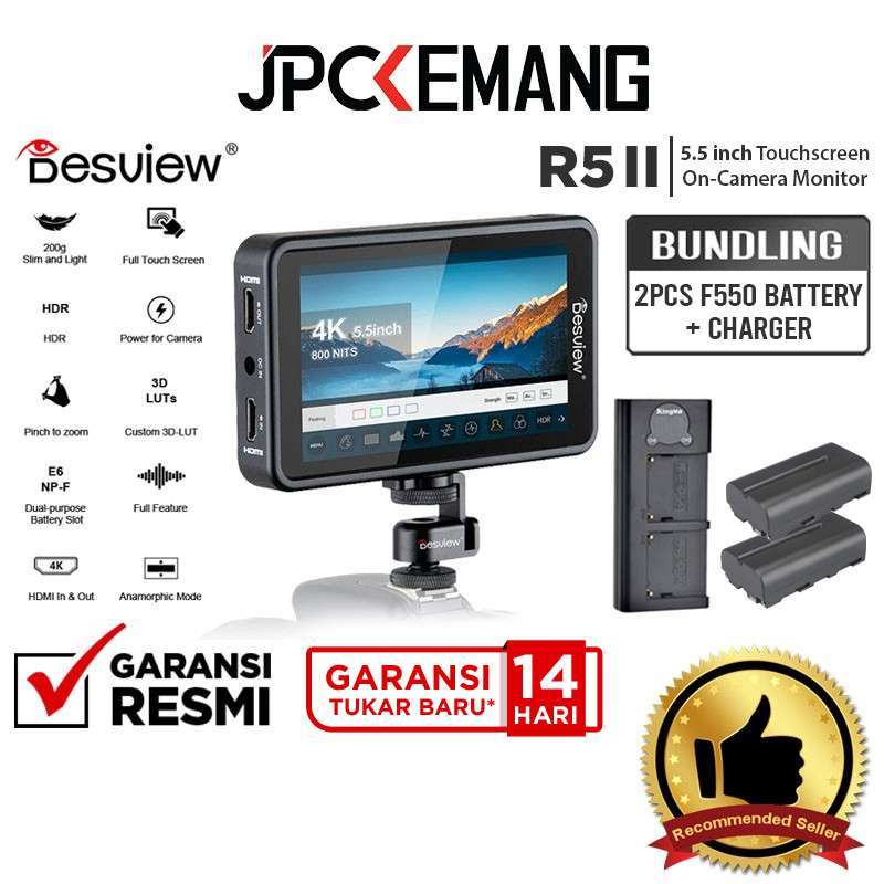 Jual JPC KEMANG Desview R5II Monitor 5.5 Inch Touchscreen On-Camera ...