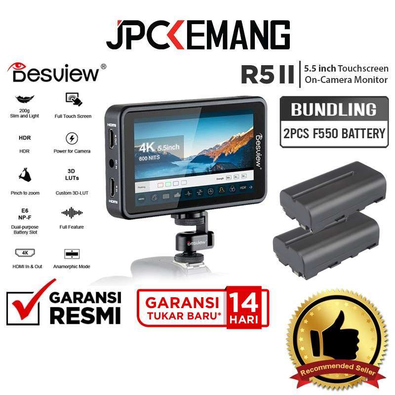 Jual Jpc Kemang Desview R5ii Monitor 5.5 Inch Touchscreen On-camera ...