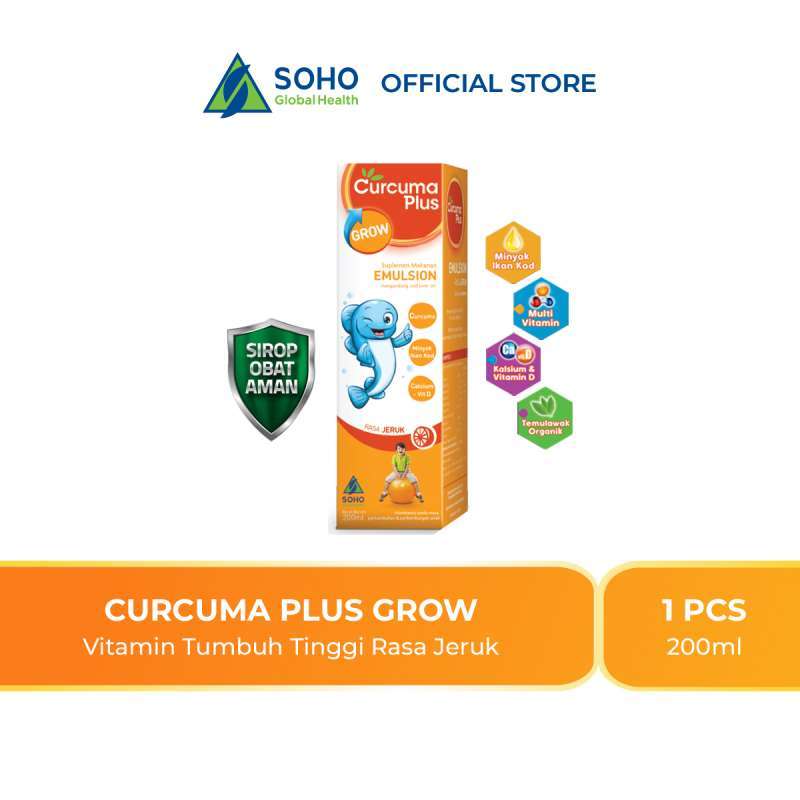 Jual Curcuma Plus Grow Emulsion Syrup - Orange 200ml di Seller Noroid ...