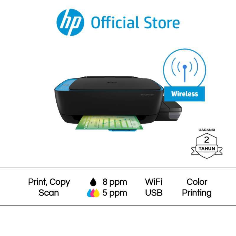 Promo Hp Ink Tank Wireless 419 Printer (z6z97a) / Color / Print Scan ...