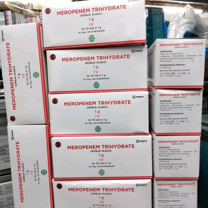 Jual Meropenem 1g Injeksi Mepro Per Box Isi 10 Vial Original(Resep ...