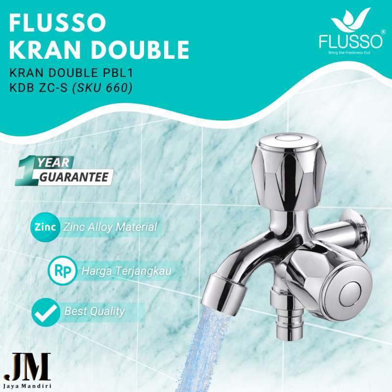 Promo Flusso Keran Air Double / Keran Cabang Shower Chrome | 660 Diskon ...