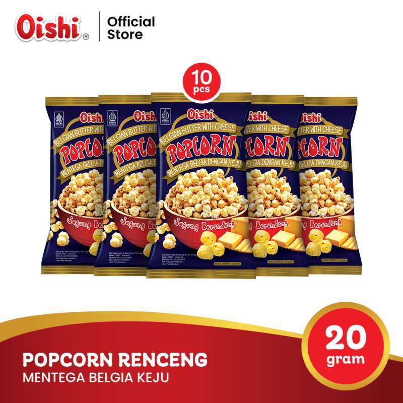 Promo Oishi Popcorn Mentega Belgia Keju Renceng 20g (10 Pcs) Diskon 10% Di Seller Oishi Official ...