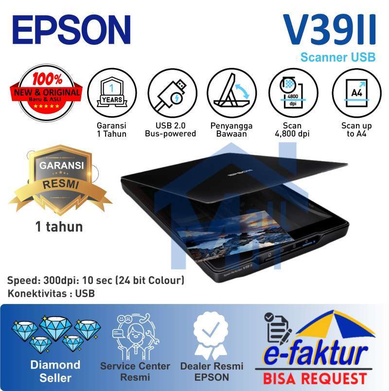 Jual Scanner Epson Perfection V39ii V39 Ii V-39 Ii Pengganti V39 ...