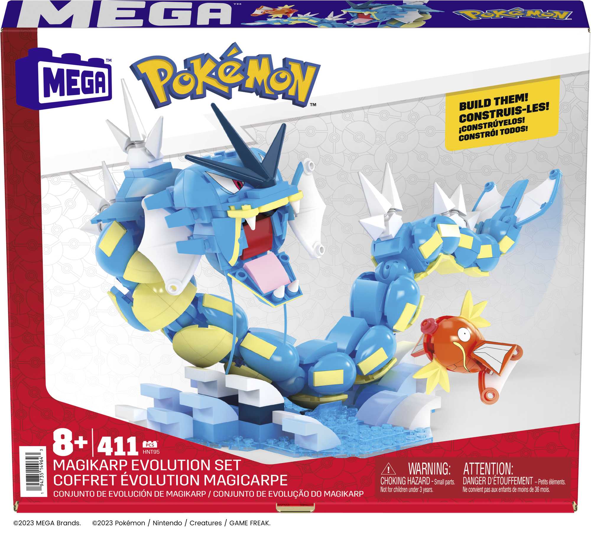 Promo MEGA Pokemon Magikarp Gyarados Karpador Evolution Set HNT95 ...