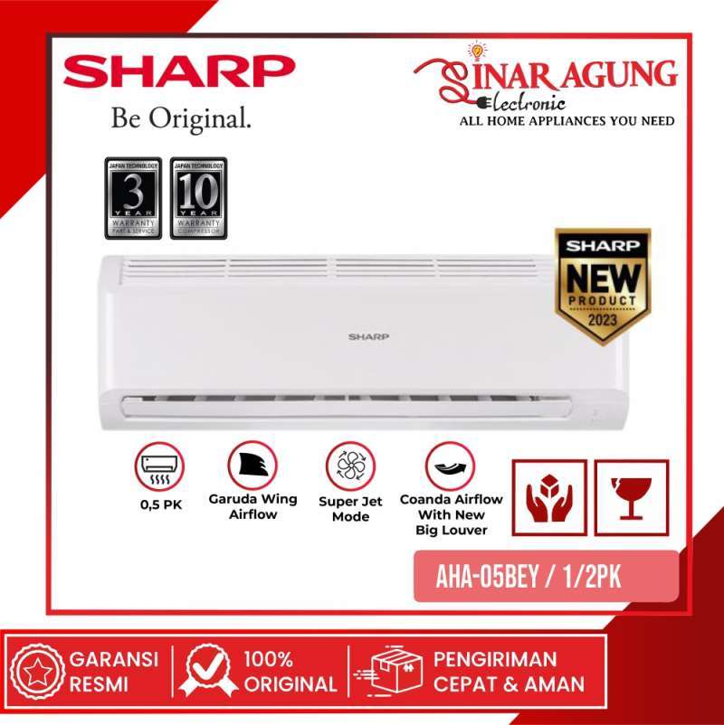 Promo Sharp Ac Aha-05bey / 5bey / 5 Bey (1/2pk) - Garansi Resmi Diskon 23% Di Seller Sinar Agung ...