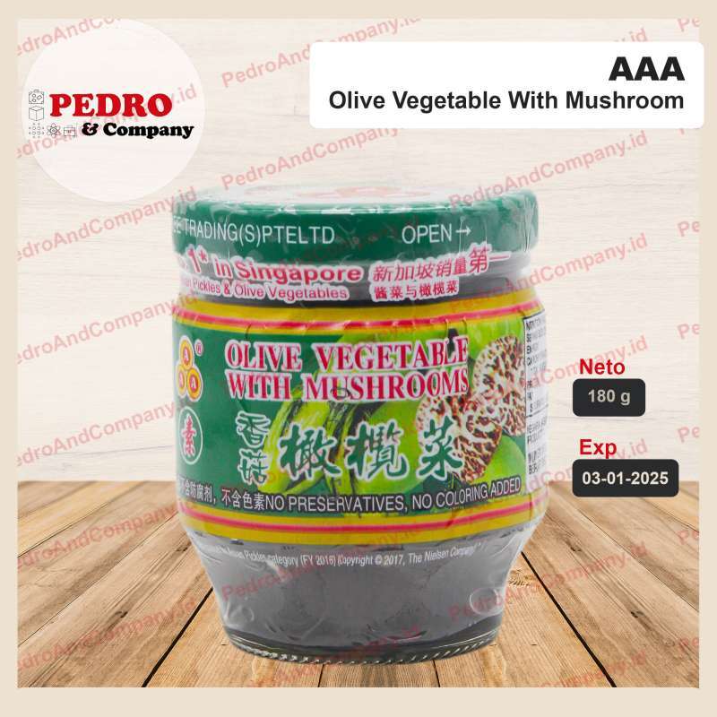 Jual AAA Olive vegetable with mushroom 180 gram singapore china di ...