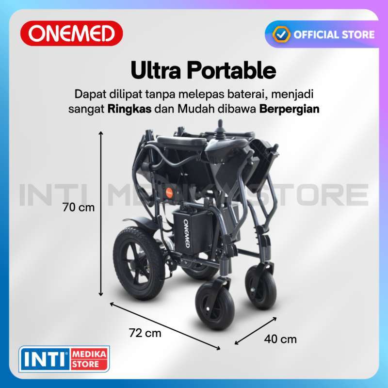 Promo Onemed - Kursi Roda Elektrik Travelling Portable Lipat An45 ...
