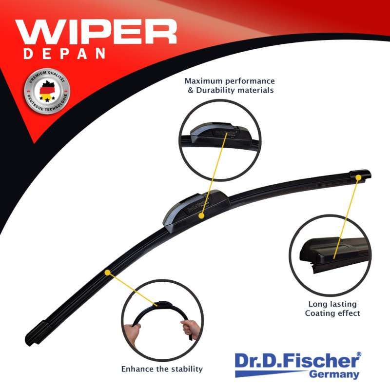 Jual Dr D Fischer Wiper Frameless Premium Satuan Ukuran - Wiper Pisang ...