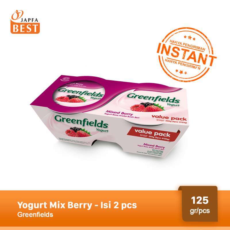 Promo Greenfields Yogurt Mix Berry 125 gr - Isi 2 Pcs Diskon 17% di ...