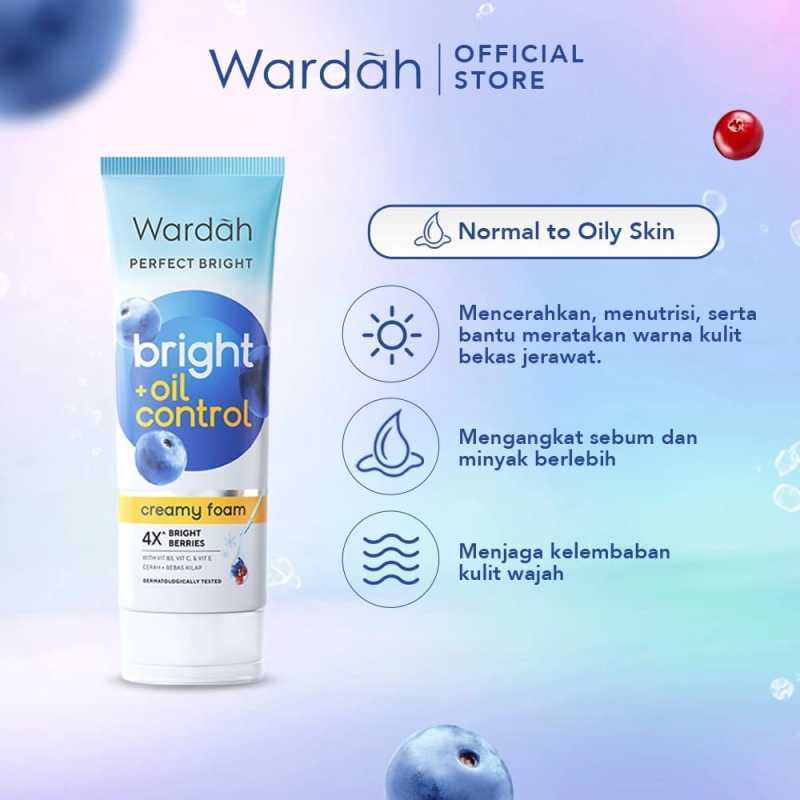 Jual WARDAH PERFECT BRIGHT CREAMY FOAM BRIGHTENING + OIL CONTROL ...