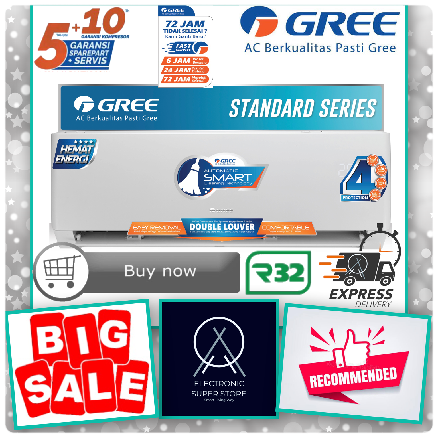 Promo Ac Gree Gwc-05moo5s Gwc05moo 05moo5a Standard 1/2 Pk Turbo ... Promo Ac Gree Gwc-05moo5s Gwc05moo 05moo5a Standard 1/2 Pk Turbo ...