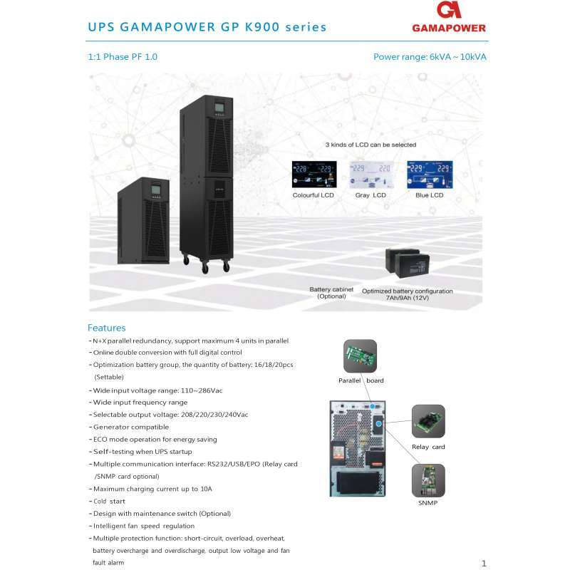 Promo Ups Gpower Gp906 6kva 6000 Watt + Avr Stabilizer Ups Lcd Online ...