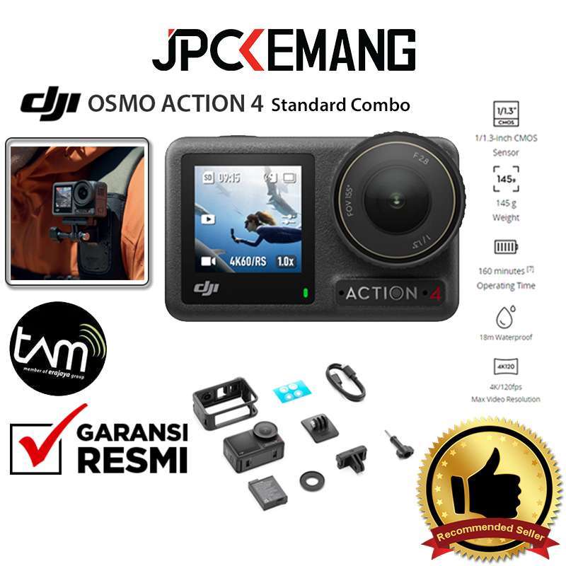 Promo Jpc Kemang Dji Osmo Action 4 Standard Combo Dji Action Camera Action Cam Garansi Resmi ...