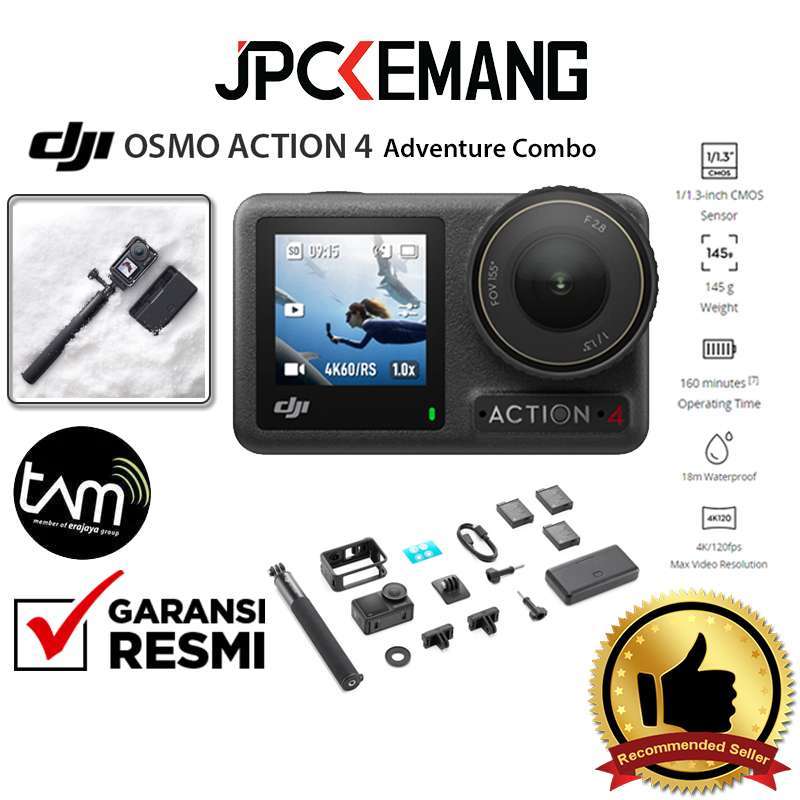 Promo Jpc Kemang Dji Osmo Action 4 Adventure Combo Dji Action Camera Action Cam Garansi Resmi ...