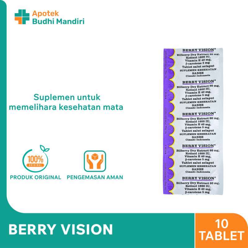 Jual Berry Vision (1 Strip) - Memelihara Kesehatan Mata di Seller Budhi ...