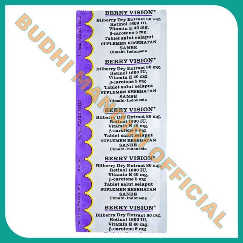 Jual Berry Vision (1 Strip) - Memelihara Kesehatan Mata di Seller Budhi ...