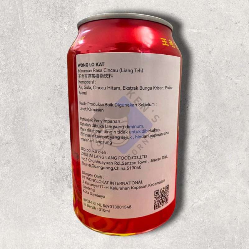 Promo Liang Teh Wong Lo Kat 310 ML / Minuman Rasa Cincau Diskon 4% di ...