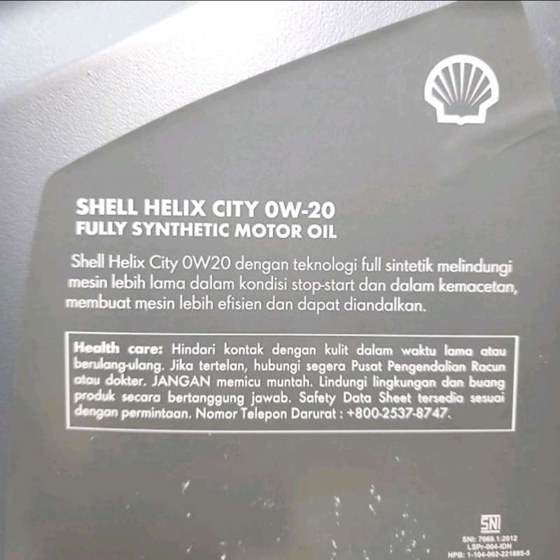 Jual Shell Helix City 0w-20 4 Liter Api Sp (oli Mesin Full/ Fully ...
