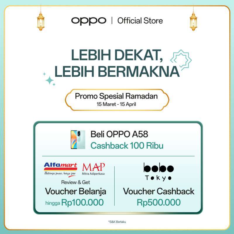 Promo Oppo A58 6gb/128gb (garansi Resmi) - Hijau Diskon 4% Di Seller ...