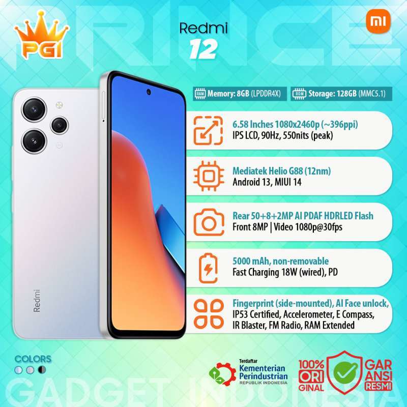 Jual Xiaomi Redmi 12 8/128 Ram 8gb Rom 128gb Garansi Resmi Indonesia Di ...