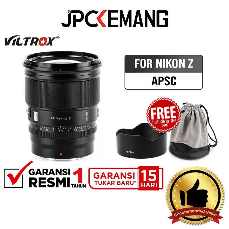 Promo Jpc Kemang Viltrox Af 75mm F1.2 Z Pro For Nikon Apsc Viltrox 75 Mm F/1.2 Garansi Resmi ...