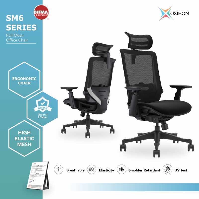 Jual Oxihom Fsm6 Full Mesh Foot Rest Kursi Kantor Gaming Belajar ...