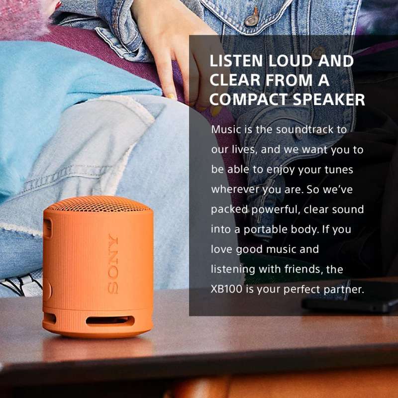 Promo Speaker Sony Srs-xb100 Portable Wireless Speaker Bluetooth Extra ...