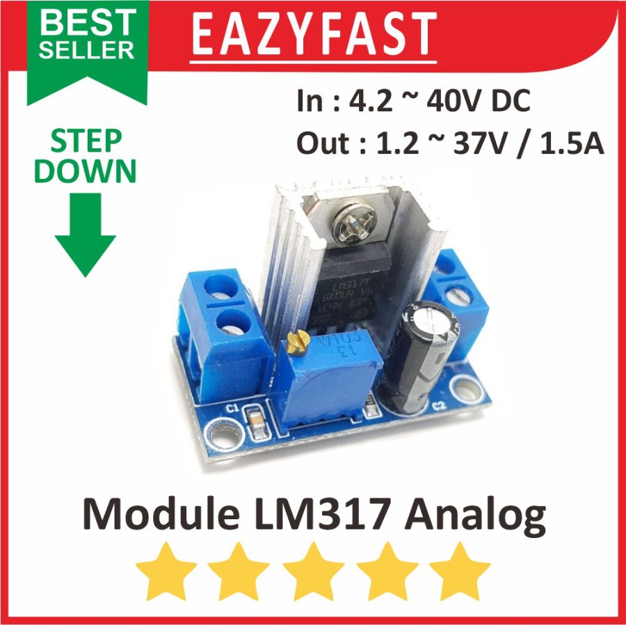 Jual Step Down 1A LM317 Module Modul DC Adjustable Power Supply Regulator di Seller Eazyfast ...