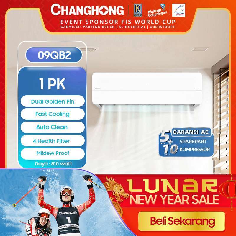 Jual CHiQ AC 1 PK AIR CONDITIONER STANDARD 09QB2 [INDOOR + OUTDOOR UNIT ...